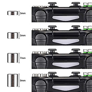 eXtremeRate Magnetic Metal Bullet Buttons Dpads for PS4 Controller, Aluminium Thumbstick Joystick Adustable Height, Replacement Parts for PS4 Slim Pro Controllers (31 in 1)