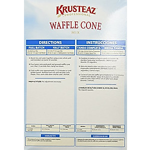 Krusteaz WAFFLE CONE Mix 5lb (2 Bags) Restaurant Quality