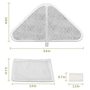 6 Pack Cat Water Fountain Filter Replacement 【Filter&Sponge&Filter Bag】 for SIBAYS 5 Layers Filtration System 230oz/7L Pet Water Fountains,Coconut Shell Activated Carbon and PP Cotton