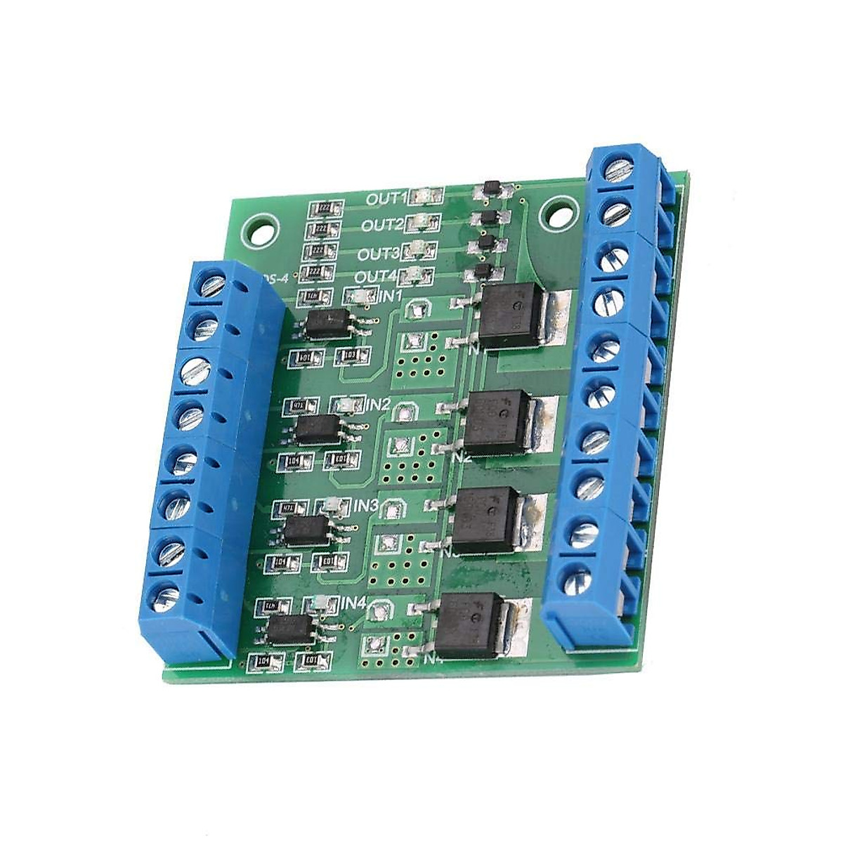 MOS FET PWM 3-20V to 3.7-27VDC 10A 4-Channel Driver Module PLC Amplifier Circuit Board