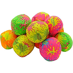 4E's Novelty 12 Pack - 2" Water Bomb Splash Balls - Mini Water Absorbent Ball - Kids Pool Toys, Outdoor Water Activities for Kids, Pool Beach Party Favors. Water Fight Games