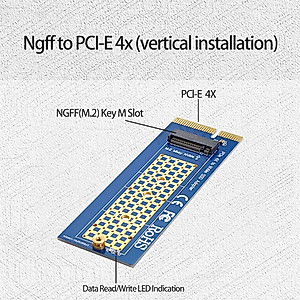 ChenYang M.2 NVME to PCIe 3.0 X4 Adapter NVME/AHCI SSD to PCI Express Expansion Card Adapter