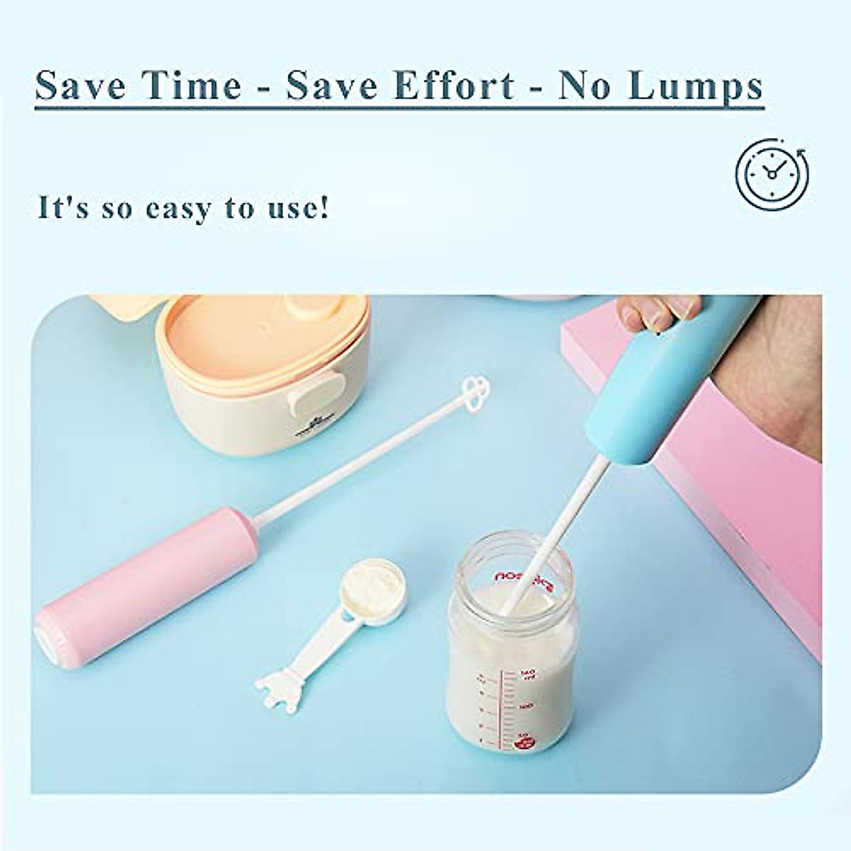 WAN-WAN Formula Mixer - Milk Powder Blender Stirrer - Handheld Mini Electric Mixer - Drink Mixer - Suitable for use above 4fl.oz