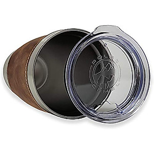 LaserGram 20oz Vacuum Insulated Tumbler Mug, Horse Head 1, (Faux Leather, Rustic)