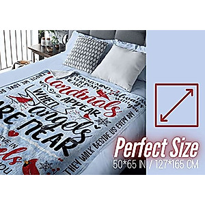 InnoBeta Cardinal Gift Throw (50"X 65") Memorial Gifts Flannel Blanket for Couch Bed Sofa Travelling Camping- Snow