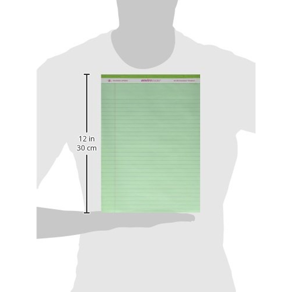 Roaring Spring Enviroshades Legal Pad, 8-1/2 X 11-3/4 in, 50 Sheets, Paper, Green, Pack of 3 - 1465587