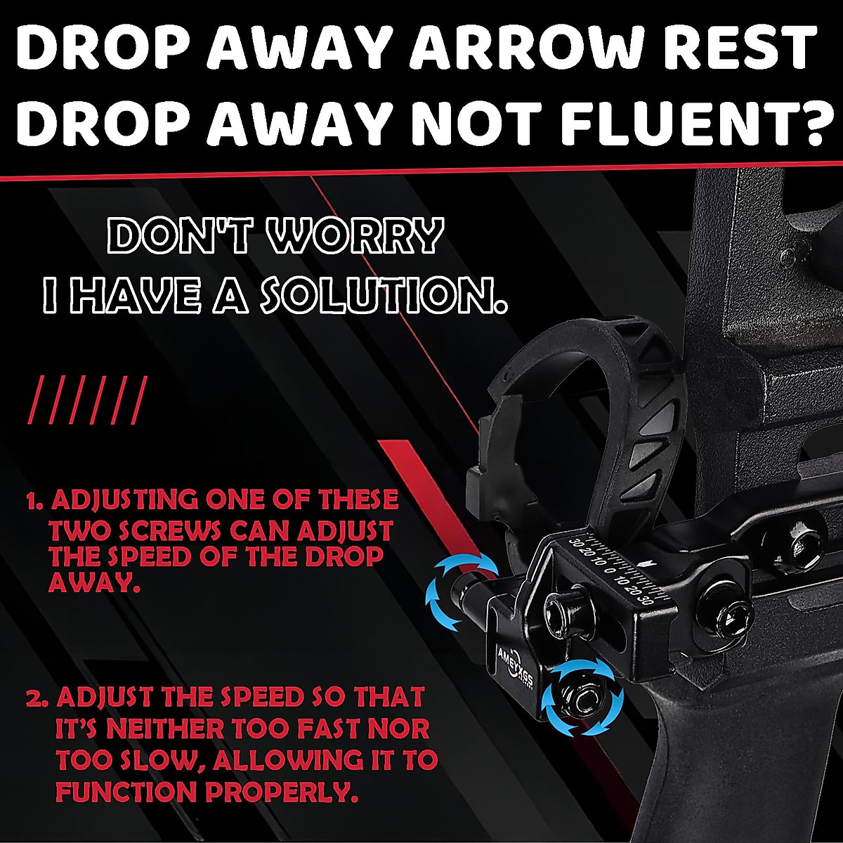 ZSHJGJR Drop Away Arrow Rest - Metal Arrow Rest with Felt for Compound Bow Hunting, not Hurt Feathers Maintain The Smoothness of Arrows, Right Hand Adjustable Compound Bow Arrow Rest