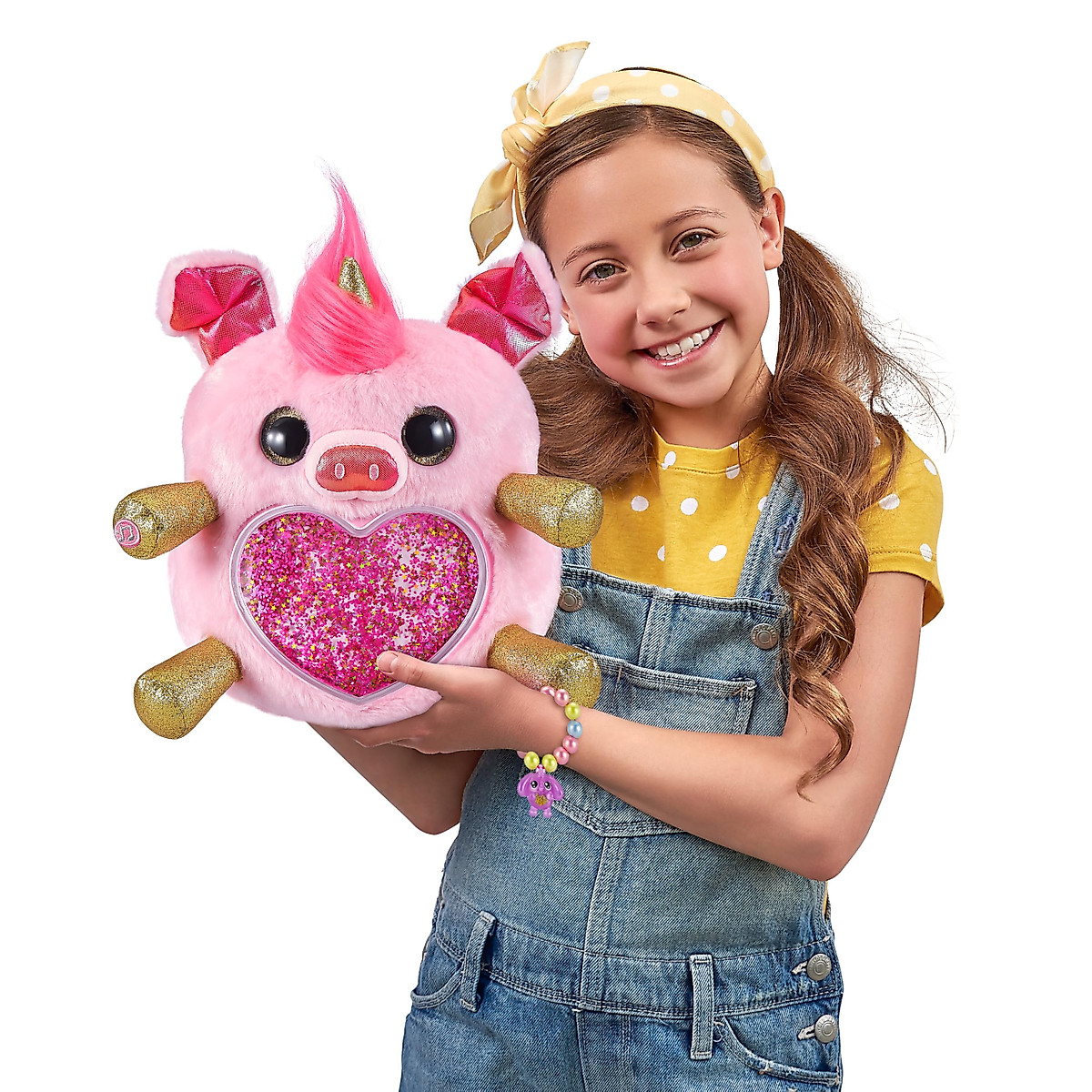 Rainbocorns Jelly Shake Surprise Series 2 Pig by ZURU Cuddle Plush Scented Stuffed Animal, Slime Mix, Talkback Feature and More, Ages 3+ (Pig)