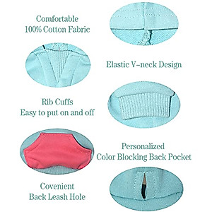 Upgraded Green SZAT PRO Teacup Dog Hoodies, 100% Cotton Puppy Clothes for Small Dogs and Cats, Chihuahua Clothes Pullover Sweaters for Dog Boys and Girls XXX-Small