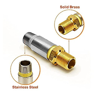 MENSI Propane Fire Pit Flame Air Mixer Orifice Nozzle Valve Jet for 60000 BTU Burner Fireplace with 1/2" NPT Fitting