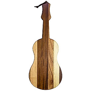 Rock & Branch Series Shiplap Ukulele Shaped Wood Serving and Cutting Board | Great for Wall Art
