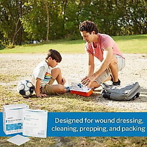 McKesson Woven Gauze Sponges, Sterile, 12-Ply, 100% Cotton, 4 in x 4 in, 2 per Pack, 25 Packs, 50 Total