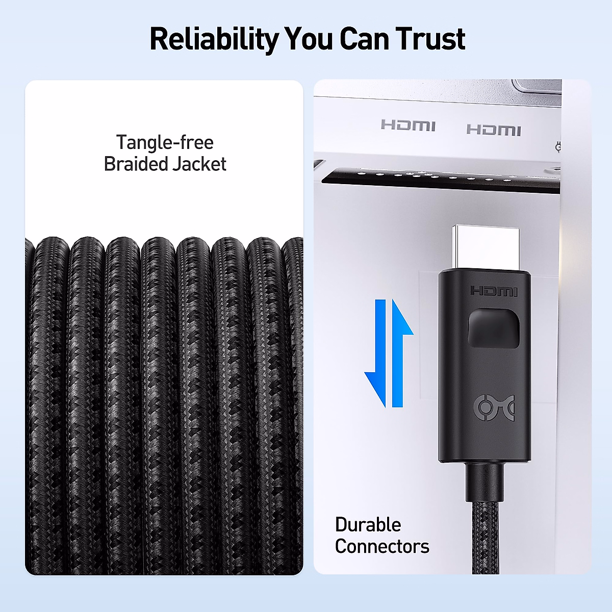 Cable Matters 8K DisplayPort 1.4 to HDMI 2.1 Cable - 6ft / 1.8m, with 4K 240Hz / 8K 60Hz, Unidirectional Display Port to HDMI 2.1 Cable, Supports RTX4080, RX7900, Not Work with PS5, Black