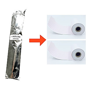 TDOU 2 Rolls Thermal Recorder Paper, Printer Paper for ECG EKG Machine/Electrocardiograph Machine ECG600G (12 Leads 3/6 Channel 110mmx20m)