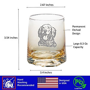 Mothers Day Gifts for Golden Retriever Dog Mom, Golden Retriever Gifts Gold Whiskey Tumbler Water Drinking Glass