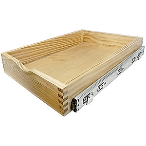 Pull Out Cabinet Organizer Pull Out Drawers for Kitchen Cabinets Wood Cabinet Slide Out Shelves Storage Slide Out Shelf Pantry Drawers, 14”W x 21”D, Requires At Least 15.5” Cabinet Opening, Finished