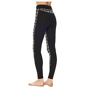 Aeiniweraabbcc Adeptwool Women's Merino Wool Base Layer John Set Half Zip Top and Bottom Thermal Underwear