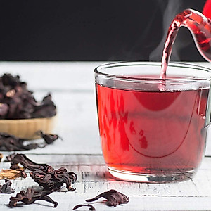 1lb Dried Hibiscus Flowers perfect for Tea and Mexican Agua Fresca, Flor de Jamaica, Whole Flowers and Petals by 1400s Spices