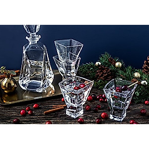 JoyJolt Carre 2-Piece Cocktail Glasses Set, 8 Ounce Martini Glasses