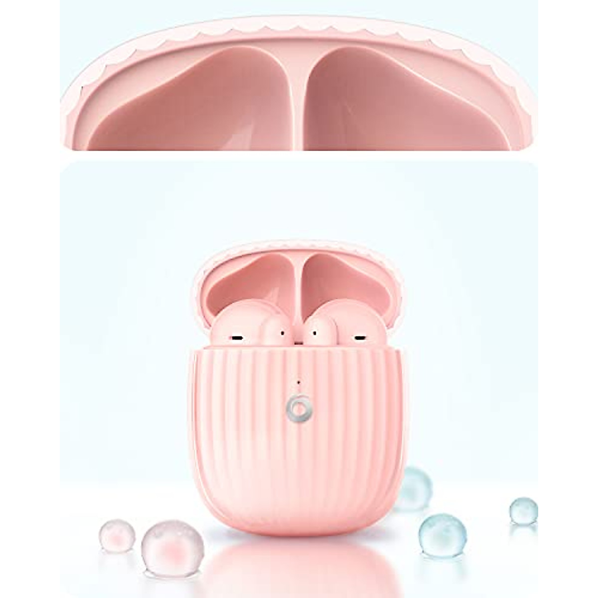 GIEC Wireless Earbuds Bluetooth Earbuds Noise Cancelling Earbuds Wireless Earphones Built in Mic Handset 24H Playtime Wireless Earbuds IP55 Waterproof Earbuds for Sport Women Girls Gifts Ideas,Pink