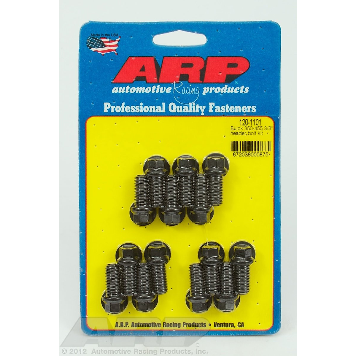 ARP 120-1101 Header Bolt Kit Hex Head 14pc Black Oxide