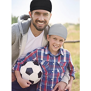 Boao 6 Pieces Skull Caps Helmet Liner Sweat Wicking Cap Running Hats Cycling Skull Caps for Men Women (Classic Colors, Large)