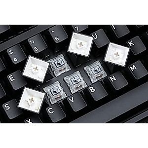 DROP DCX White-on-Black Keycap Set, Doubleshot ABS, Cherry MX Style Keyboard Compatible with 60%, 65%, 75%, TKL, WKL, Full-Size, 1800 layouts and More (White-on-Black)