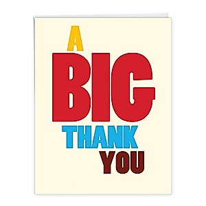 NobleWorks - Hilarious 8.5 x 11 Inch Notecard w/Envelope, Funny Cartoon Comic Strip, Stationery Jumbo Size Cards and Blanks - Big Thank You Card J9689