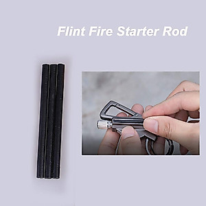 YUSUD Permanent Match Accessories, Never Ending Matchstick Parts, Forever Matches Strike Anywhere Replaceable Kit Included Scrapers, Flint Fire Starter Rods, Wicks and Sealed Waterproof Rubber Rings