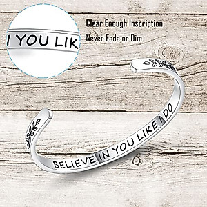 Believe in You Like I Do Bracelets for Teen Girls Women - Stocking Stuffers Christmas Gifts for Teenage Girls Women Teens 10 12 13 Year Old Girl Birthday Valentines Day Gift Idea Thinking of You Gifts