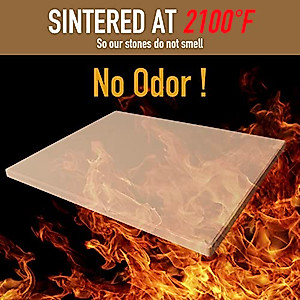 Mepple Pizza Stone for Oven Grill 12x15" Baking Stone with Scraper Perfect for Pizza Bread BBQ, Thermal Shock Resistant Rectangle