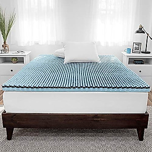 SensorPEDIC 2.5" Sensorwell Charcoal Hybrid Memory Foam Mattress Topper - King, Gray