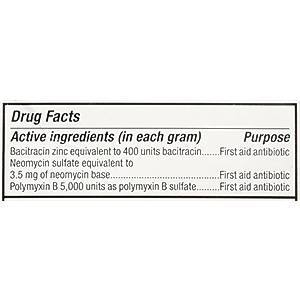 Equate Triple Antibiotic First Aid Ointment, 1 Ounce (Pack of 2) (Compare to Neosporin Active Ingredients) Twin Pack