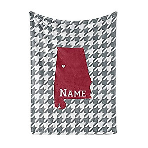 State Pride Series Alabama - Personalized Custom Fleece Blankets with Your Family Name - Tuscaloosa Edition