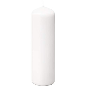 Bolsius White Pillar Candles – 3x9 Unscented Candle Set of 6 – Dripless, Smokeless, and Clean Burning Household Dinner Candles – Perfect for Weddings, Parties, Dinners Decorative Candles