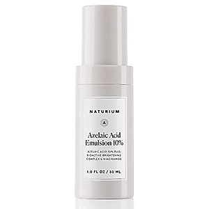 Naturium Azelaic Acid Emulsion 10% Plus Bioactive Brightening Complex & Niacinamide, Aging Skin Treatment, 1 oz