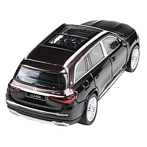 Paragon Models MB Maybach GLS 600 with Sunroof Rubellite Red and Obsidian Black Metallic 1/64 Diecast Model Car by Paragon PA-55304