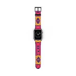 Creative Vibes2 Boho Colorful Smart Watch Band Compatible with Smart Watch Series 1, 2, 3, 4, 5, 6, 7, & SE - High-Quality Leather Watch Bands for Smart Watches (38-41 mm, Gold Matte)