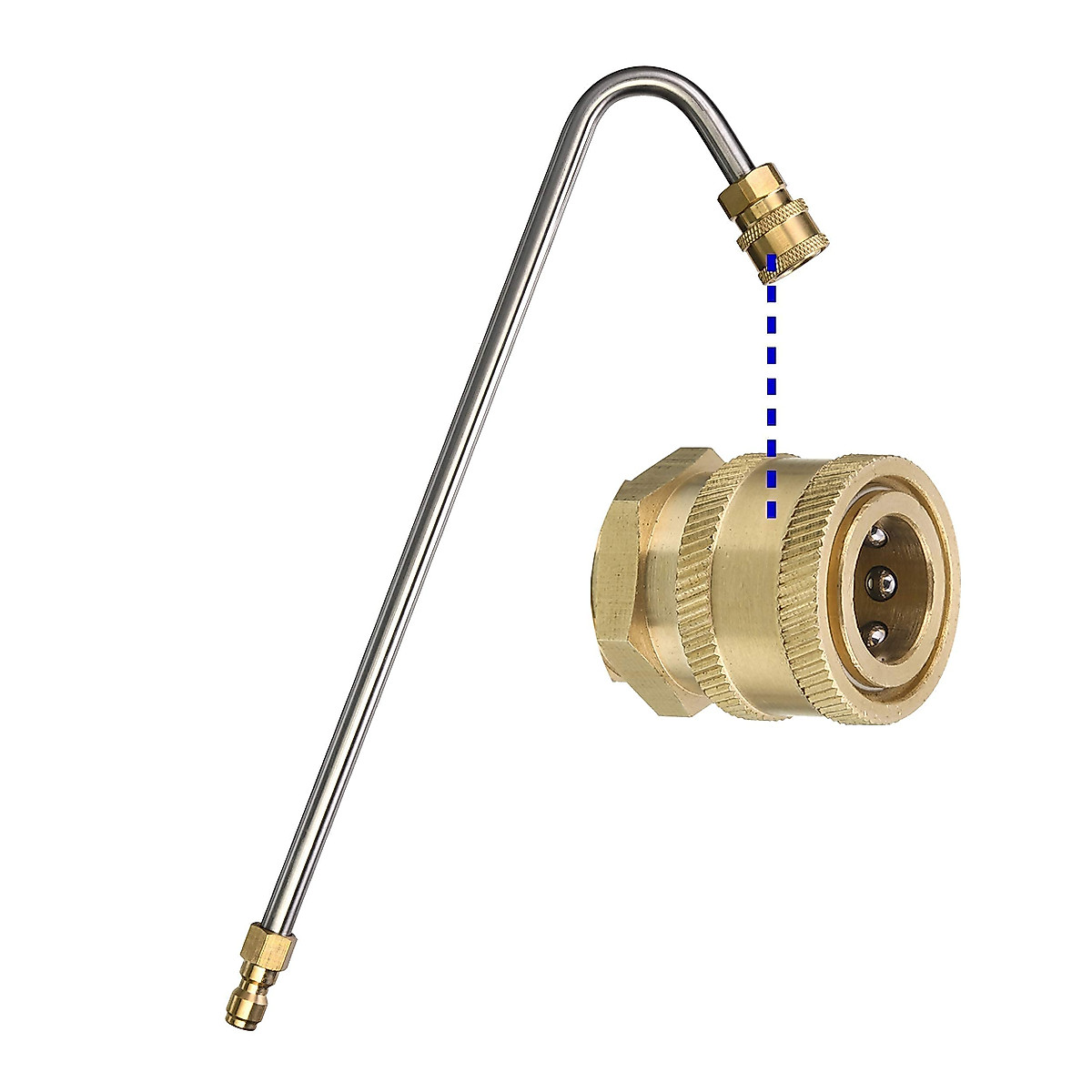 M MINGLE Pressure Washer Gutter Cleaner Attachment, Turbo Nozzle for Pressure Washer, 10 Nozzle Tips