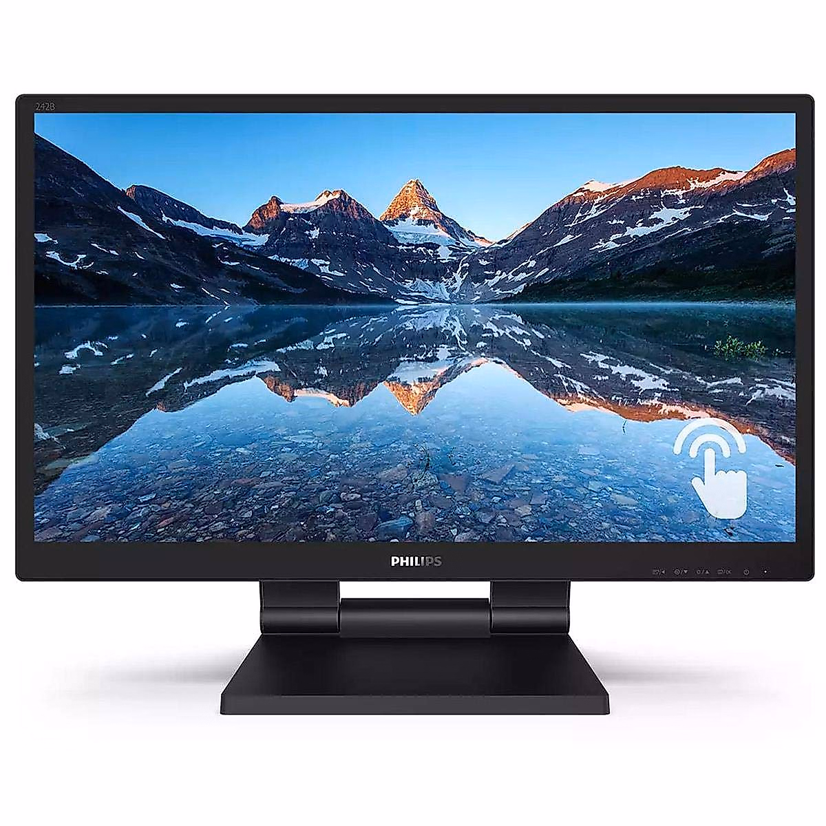 PHILIPS 242B9T 24" Touch Screen Monitor, Full HD IPS, 10-Point capacitive Touch, USB 3.1 hub, Speakers, IP54 dust and Water Resistant, Win10/Android Compatible, 4Yr Advance Replacement Warranty