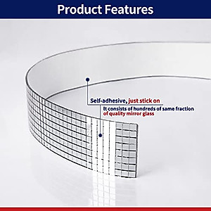 Art3dwallpanels Self-Adhesive 1888 Pieces Glass Mirror Mosaic Tiles Small Square Mirror Tiles Sticker for DIY Craft Decoration, Disco Ball Mirror Tiles for Party (Silver)