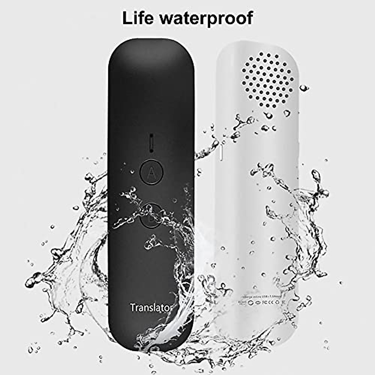 WDSD C-1 5.0 Rechargeable Fast Connection Mini Portable Voice Multi-Language Smart Translator for Overseas Business Meeting (Color : White-Dinosaur Doodle4)