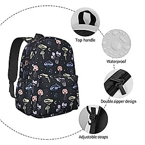 Aiojool Pastel Space Mushrooms Backpack Large Laptop Backpack Lightweight Backpack Casual Daypack