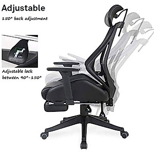 KXDFDC Ergonomic Chair Computer Chair Home Waist Backrest Office Comfortable Long Seat Chair Gaming Chair Study Chair Swivel Chair