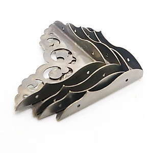 Furniture Corner Protector, JfwuHap Metal Edge Safety Furniture Bumpers Corner Guard Pack of 4 (Antique Bronze)