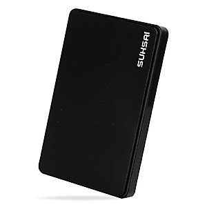 SUHSAI 500GB Portable External Hard Drive USB 2.0 Storage and Backup Drive, USB Hard Disk Drive, Memory Storage Expansion External HDD for Computer, Mac, Desktop (Black)