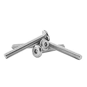 M6 x 45mm Socket Head Cap Screws Bolts Barrel Nuts Kit, 304 Stianless Steel 18-8, Binding Screws Posts for Baby Beds Furnitures Leather Belt Screws, 10 Pairs