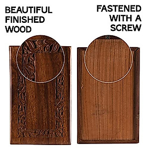 SOULURNS - Border Engraved Rosewood Cremation Urns for Human Ashes Adult Male Female - Wooden Decorative Urns Box and Casket for Men Women Child - Burial Urn for Adults with Velvet Bag