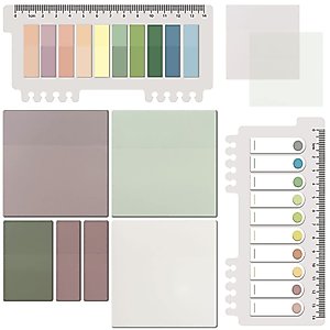 ELII 700PCS Transparent Sticky Notes,Clear Waterproof 3 x 3 inch See Through Memo Pad,Translucent Writable Index Tabs for Annotating Books, Office & School Study Supplies