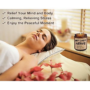 BrightinWint Vanilla Scented Candles, Candle Gifts for Women Men, My Last Nerve Candle Unique Candles for Home Scented, Funny Gifts for Women, Men, Family, BFF, Bestie, Best Friend, Coworker